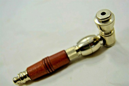 Metal Tobacco Chamber Smoking Pipe Solid Brass nickel plated Long Pipe ...