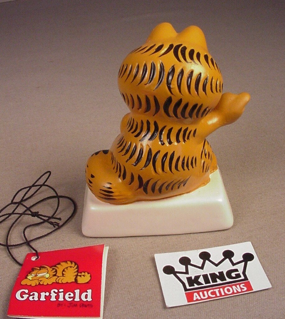 Enesco Garfield Cat Congratulations ceramic Figure 1981 cartoon funny ...