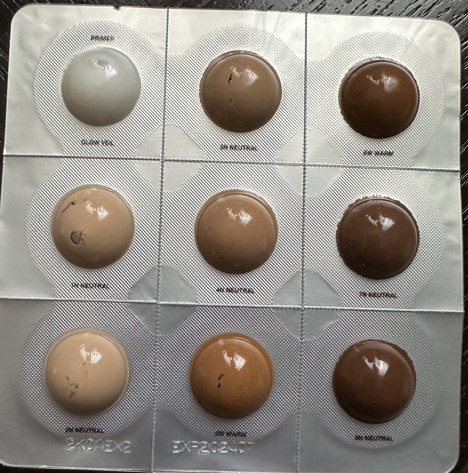 Dior Forever Skin Glow Foundation &24H Hydrating Primer 9x0.01z Samples ...