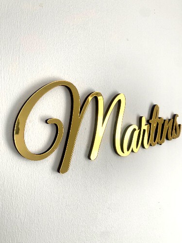 Custom Name Sign Personalised Acrylic Ply wood Wall Decor Letters Baby ...