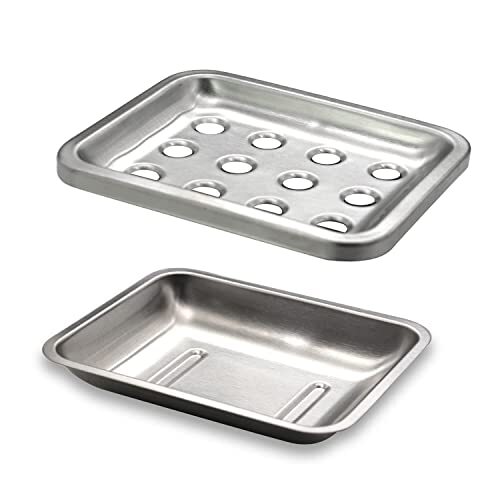 Large Size Stainless Steel Soap Dish | Countertop Metal Soap Holder ...