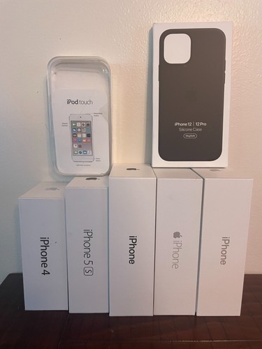 iPhone Empty Boxes 4, 5, 6, 7, iPod Touch + case Lot of 6 items OEM ...