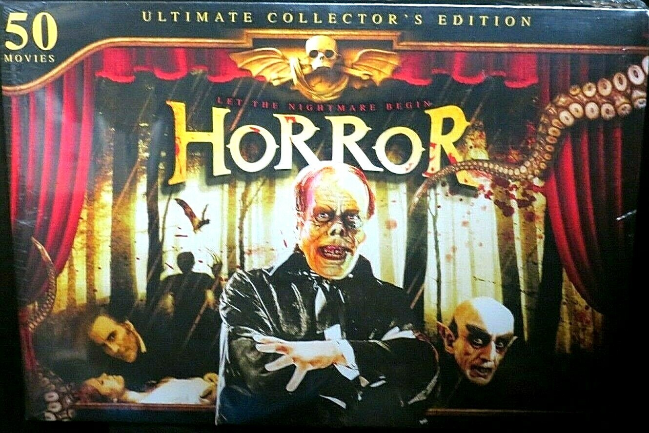 Horror 50 Movies 4 New! DVDs ,Vincent Price, Boris Karloff, Chris Lee ...