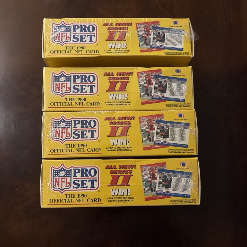 4X 1990 NFL Pro Set Series 2 Football Factory Sealed EMMIT SMITH RC 144 ...