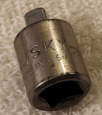 1970s Vintage 3/8" Female to 1/4" Male HUSKY Socket Reducer Adapter ...
