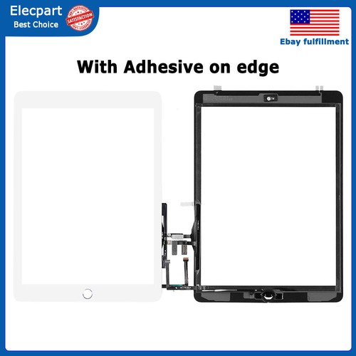 Touch Screen Digitizer Glass Home Button White For iPad 2017 5th Gen ...