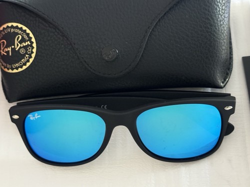 NEW Ray-Ban RB2132 NEW WAYFARER 622/17 3N Blue Mirror 55mm Sunglasses ...