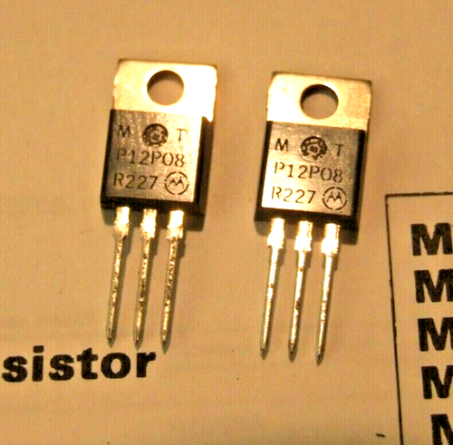 Power Field Effect Transistors Pair( 2pcs ) Motorola MTP 12P08 Silicon ...