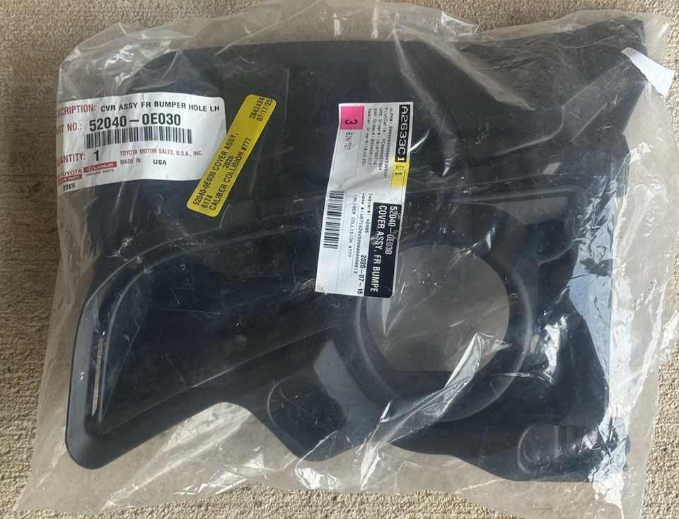New OEM Toyota Highlander Cvr Assy Fr Bumper Hole LH (52040-0E030) | eBay