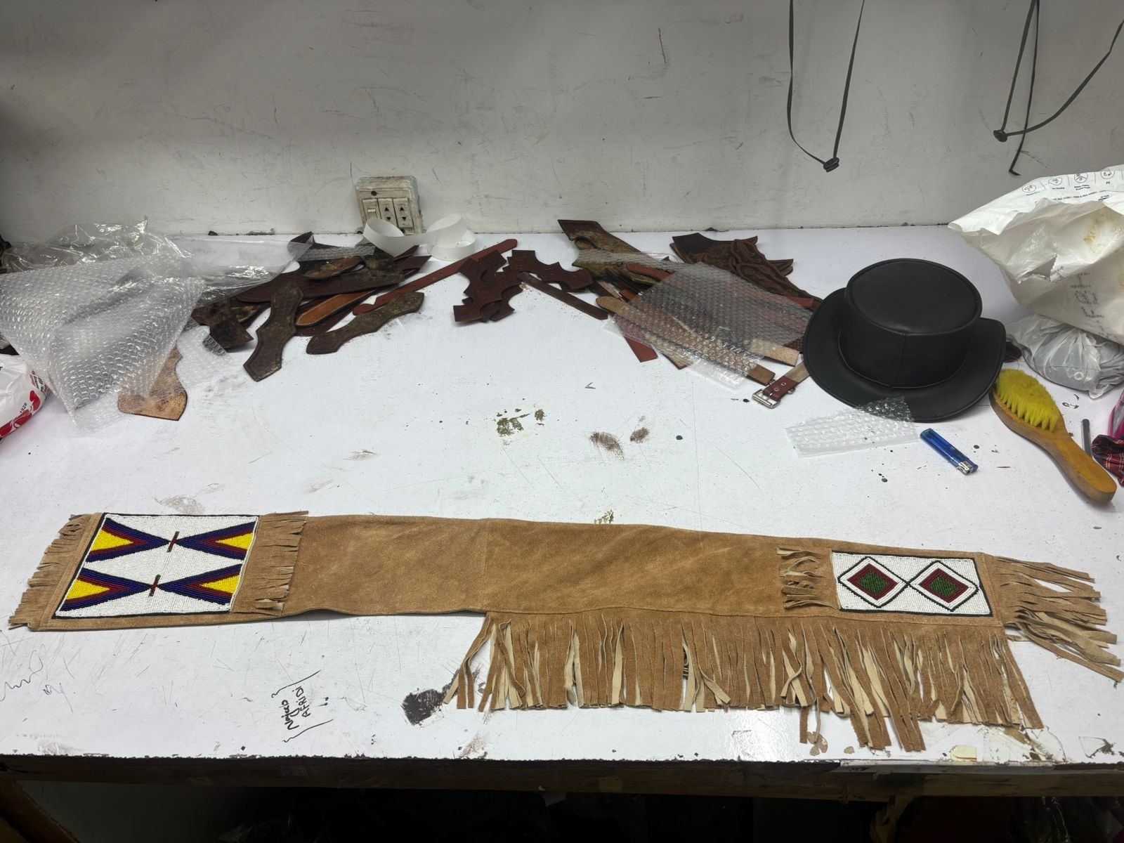 Indian Beaded Native American Rifle Scabbard Sioux Style Suede Leather ...