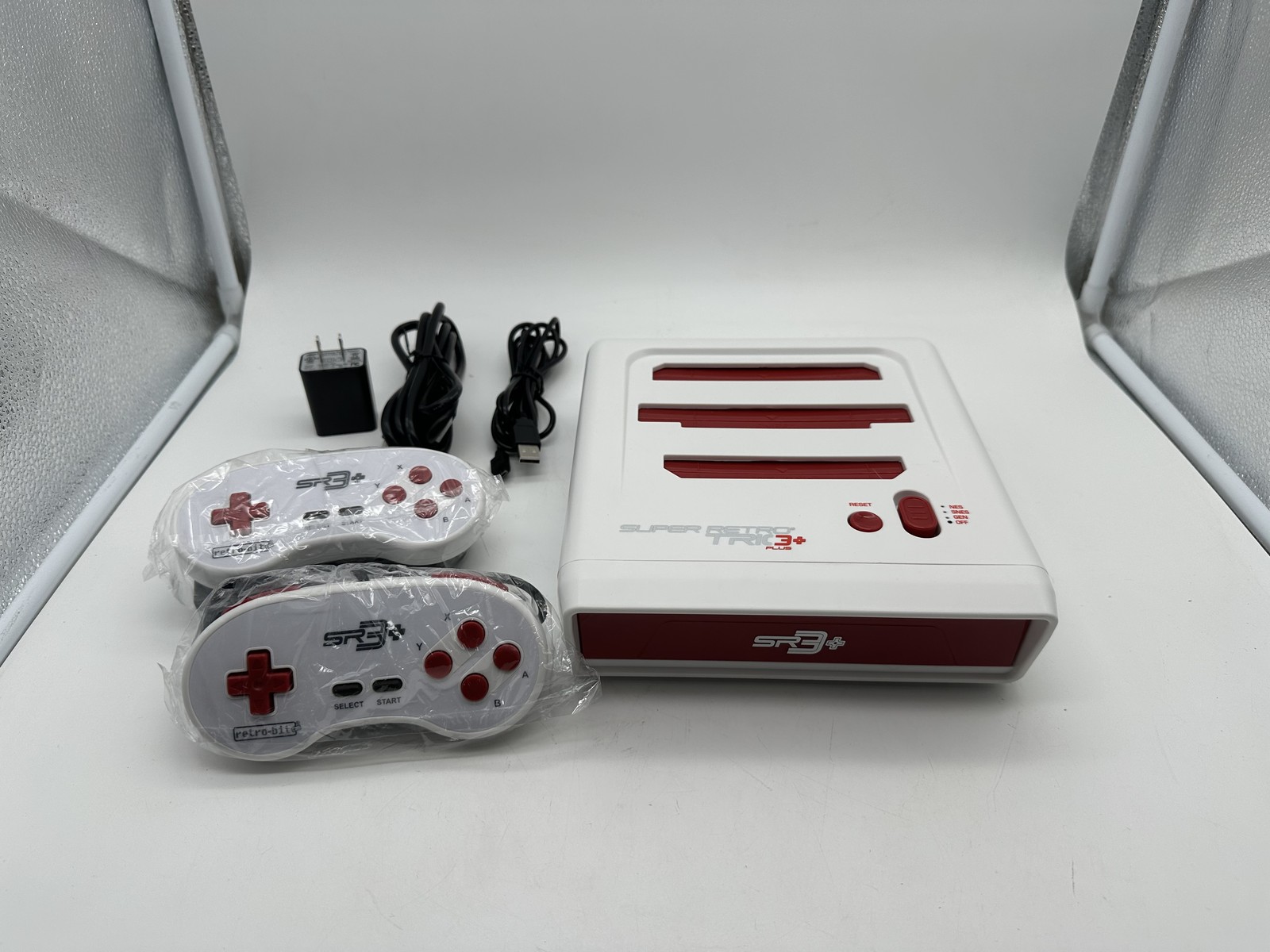 Retro-Bit Super Retro Trio HD Plus Console for NES SNES Genesis – Red ...