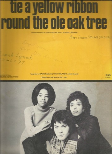 Tie A Yellow Ribbon Round The Ole Oak Tree Irwin Levine, L Russell ...
