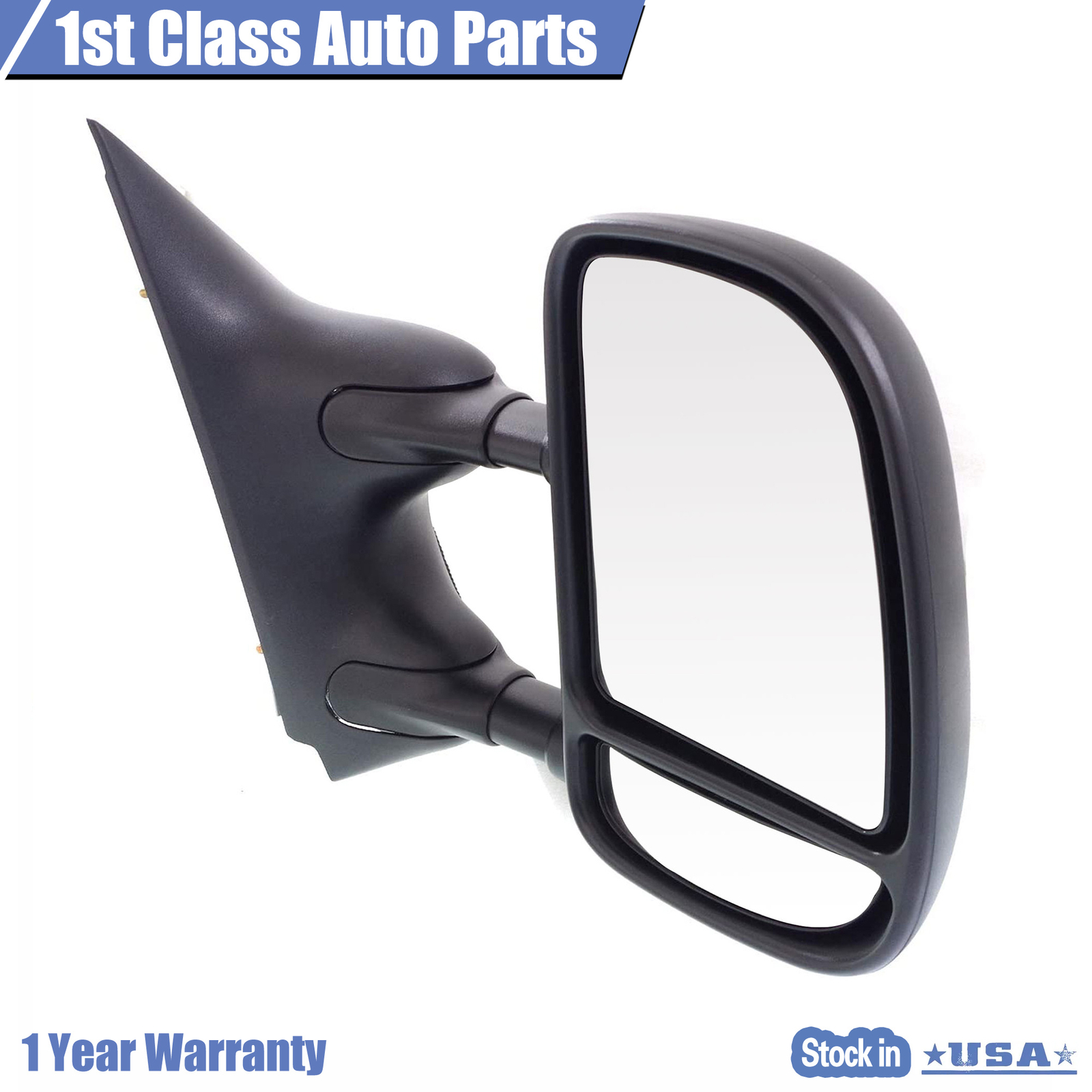 Right Manual Mirror Fits Ford E-150 E-250 E-350 E-450 E-550 Super Duty ...