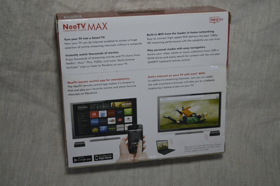 Netgear NeoTV Max Streaming Player NTV300SL New-Open Box 606449100334| eBay