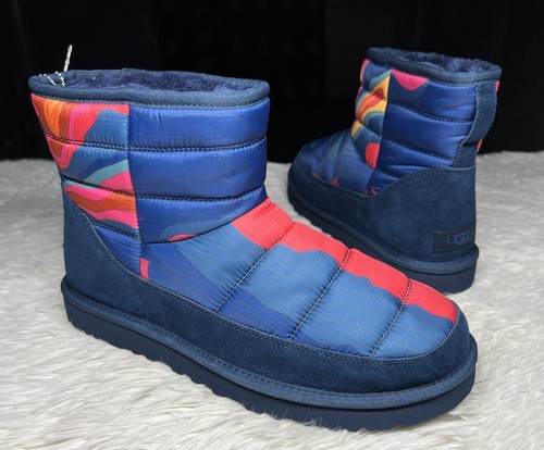 UGG CLASSIC MINI LTA Blue Navy Multicolor Topo Red Pink Boot Fur Lined ...