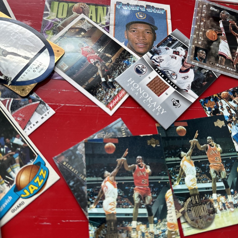 800 Card HUGE Mixed LOT-NBA-NFL-NHL-MLB-1981-1999-Rookie Cards-Kobe ...