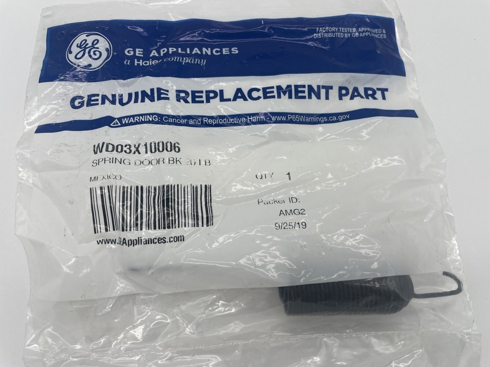 GE Hotpoint Dishwasher Door Spring WD03X10006 4861553105491| eBay