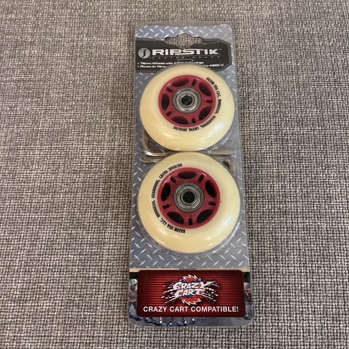 2 PCS Replacement Razor RipStik Caster Board Wheels (76mm with Bearings ...