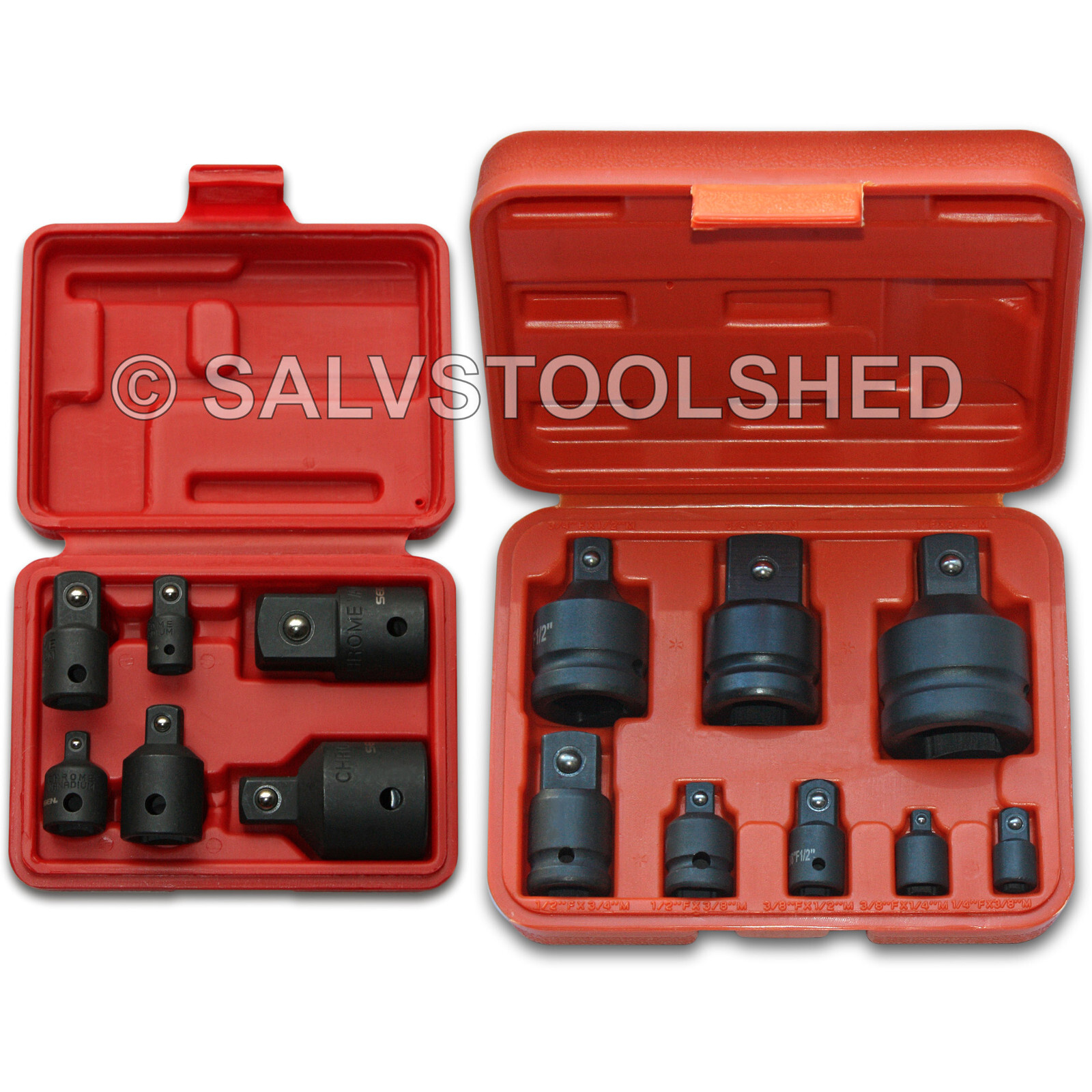 Impact Socket Adaptor Set Ratchet Drive Increaser Reducer Adapters 6 or ...