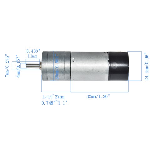 Encoder Metal Gear Motor DC 12V 24V 10~600RPM Dual Channel Encoder for ...