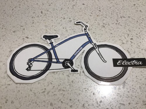 ELECTRA BICYCLE STICKER, CAMPING CARS TRUCKS SUSPENSION FISHING CAMPING ...