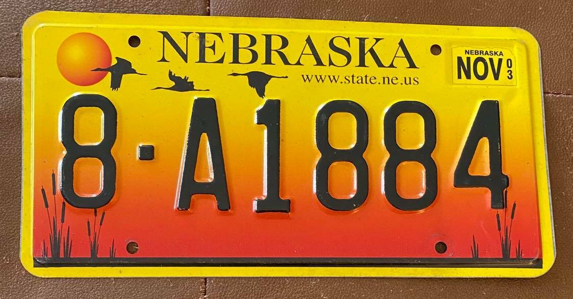 Nebraska 2003 HALL COUNTY License Plate HIGH QUALITY # 8-A1884 | eBay