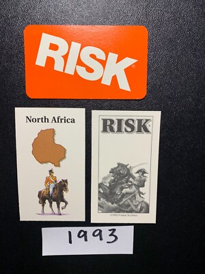 Risk 1993 NORTH AFRICA TERRITORY CARD Game Replacement Piece Parker ...