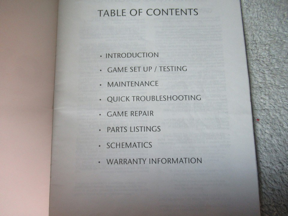 CYCLONE JR arcade game manual | eBay