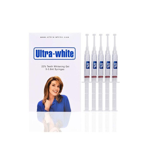 22% Teeth Whitening Gel Large 5 Tubes 3.8 ml of Gel use for Beautiful ...