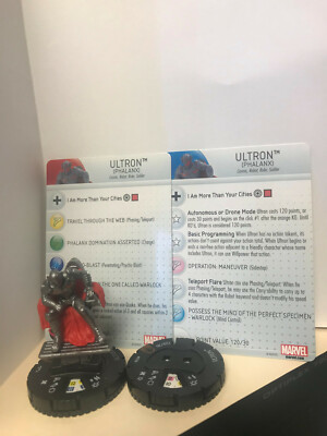 Heroclix Age of Ultron set Ultron (Phalanx) #055a & 055b Chase figure w ...