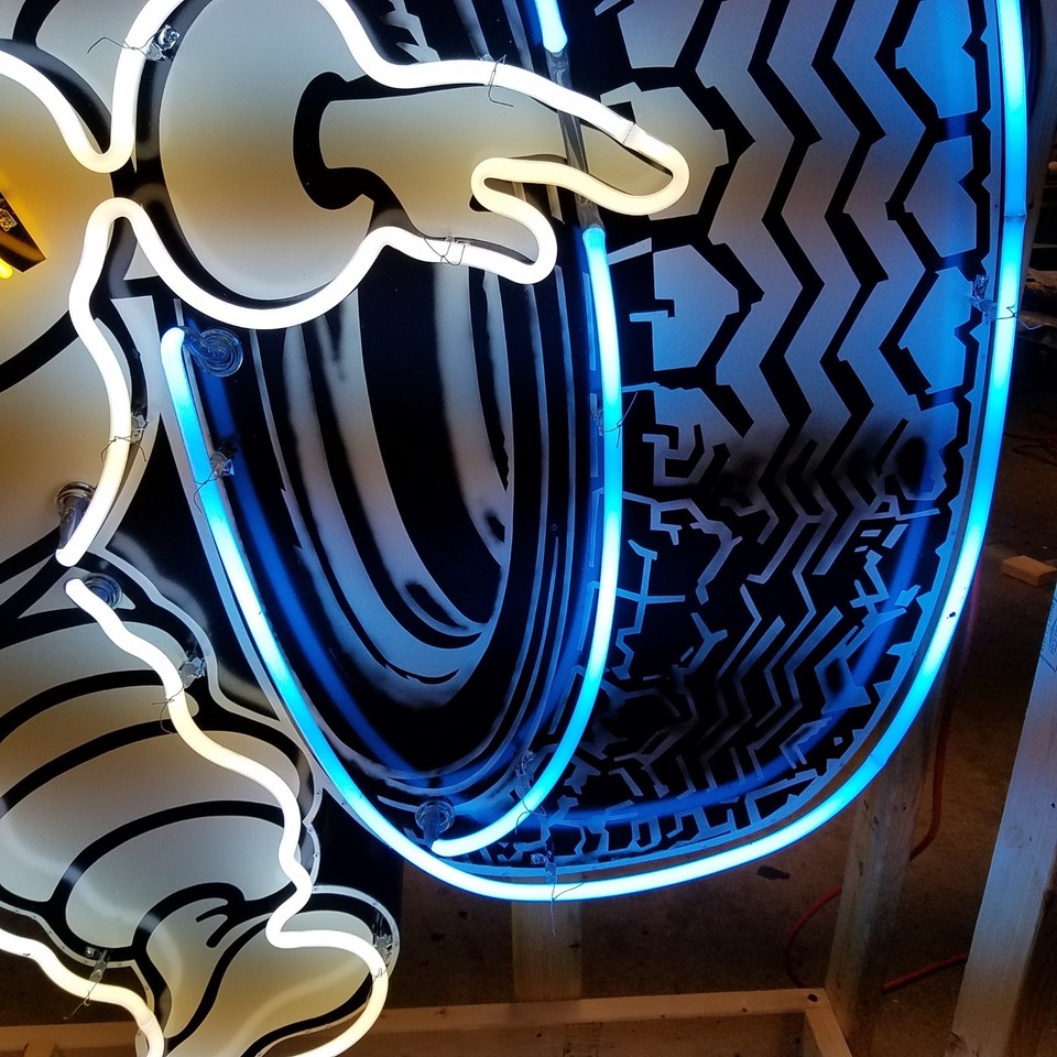 New Michelin Man Porcelain Neon Sign 75 IN W x 60 IN H | eBay