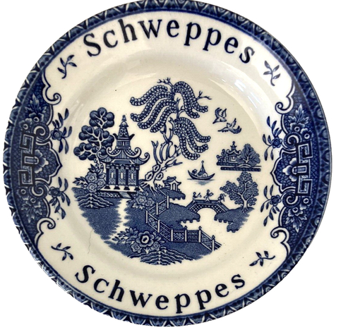 Enoch Wedgwood (Tunstall) LTD Schweppes Blue Willow Bar Tip Dish ...