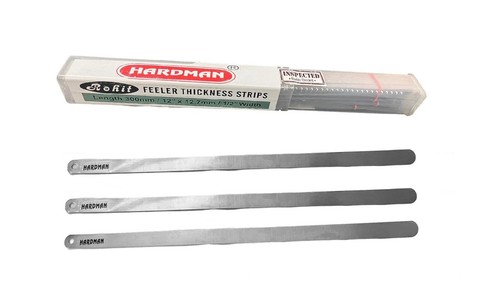 Shim Stock Feeler Gauge .001” Thickness 12” Long 1/2” Width 25 Pcs Box ...