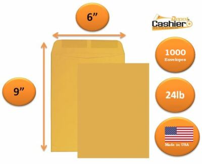 6" x 9" Premium Catalog (Open End) Envelope, Brown Kraft, 1000 ...