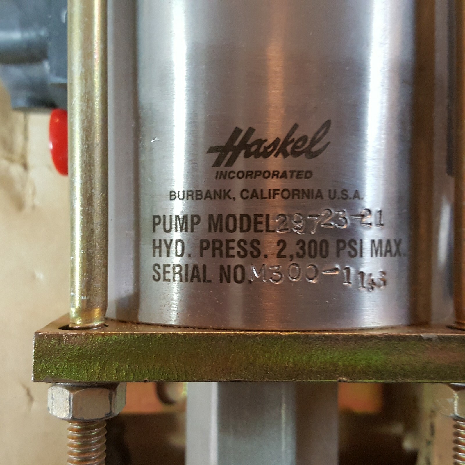 Haskel Pneumatic Driven Liquid Pump - 2300 psi - P/N 29723-21 | eBay