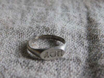 Silver Alpha Omicron Pi Sorority Ring | eBay