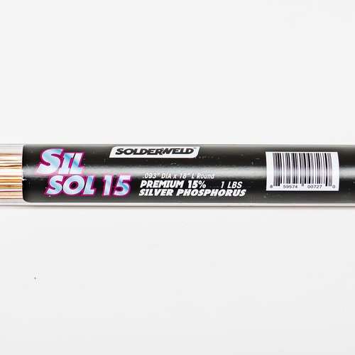 Solderweld SW-SS1524K15% Silver Sil-Sol Round Brazing Rod 18" Long 1LB ...