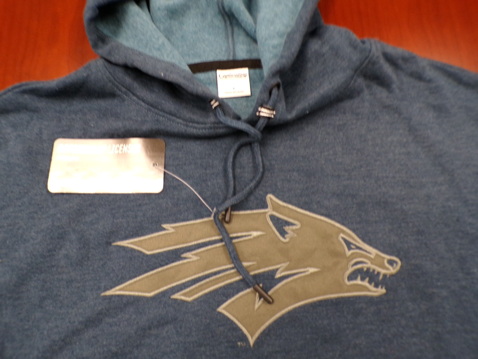 NWT NCAA NEVADA WOLF PACK GRAY HOODED SWEATSHIRT SIZE L | eBay