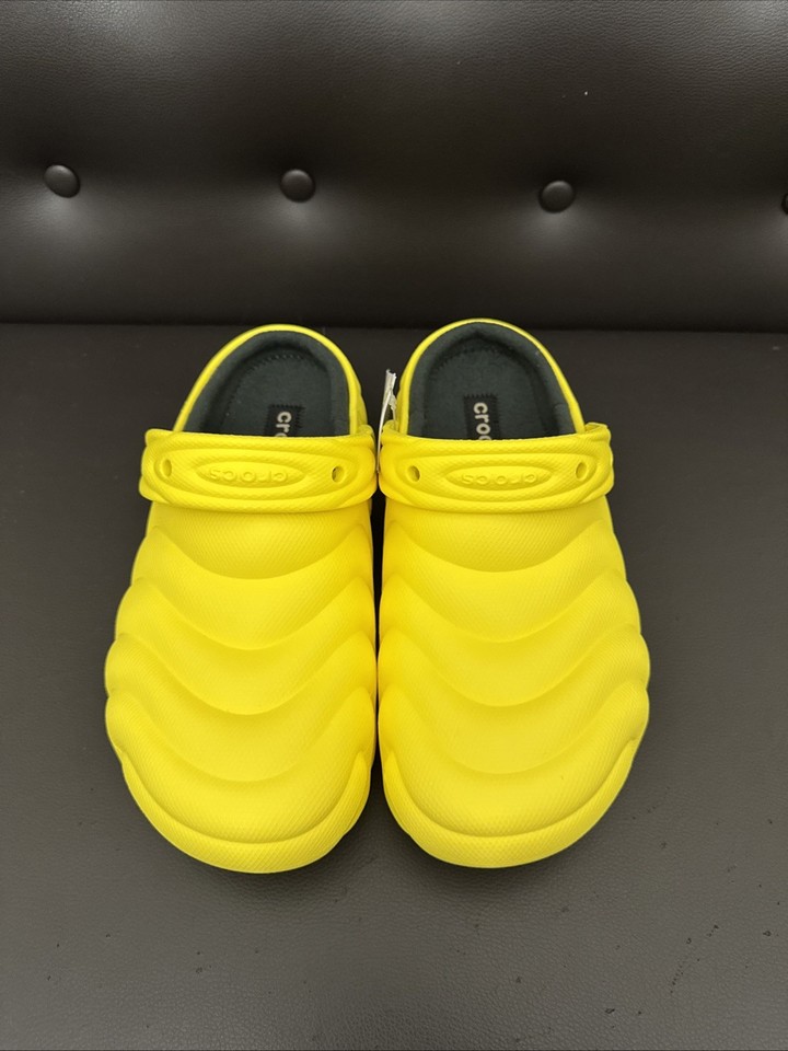 Crocs Classic Lined Overpuff Clogs Mens 9 Womens 11 Cyber Yellow 210059 ...