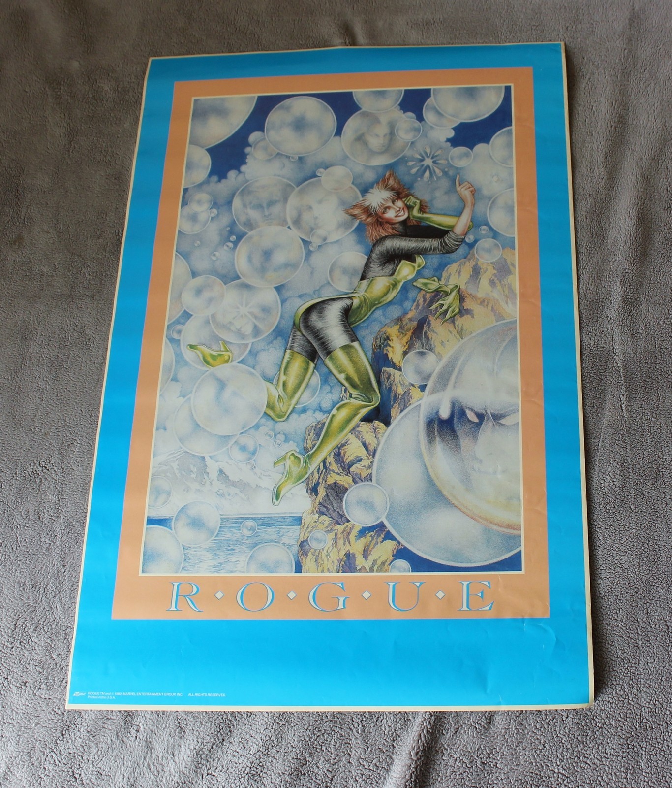 ROGUE 1989 ART ADAMS Painted Anna Marie X-Men Marvel Press Poster VG | eBay