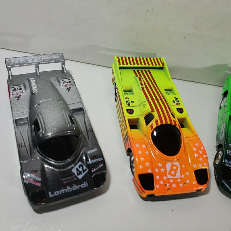 Le Mans Race Cars Set/4 Porsche Sauber Nissan Jag Deicast Pull Back ...
