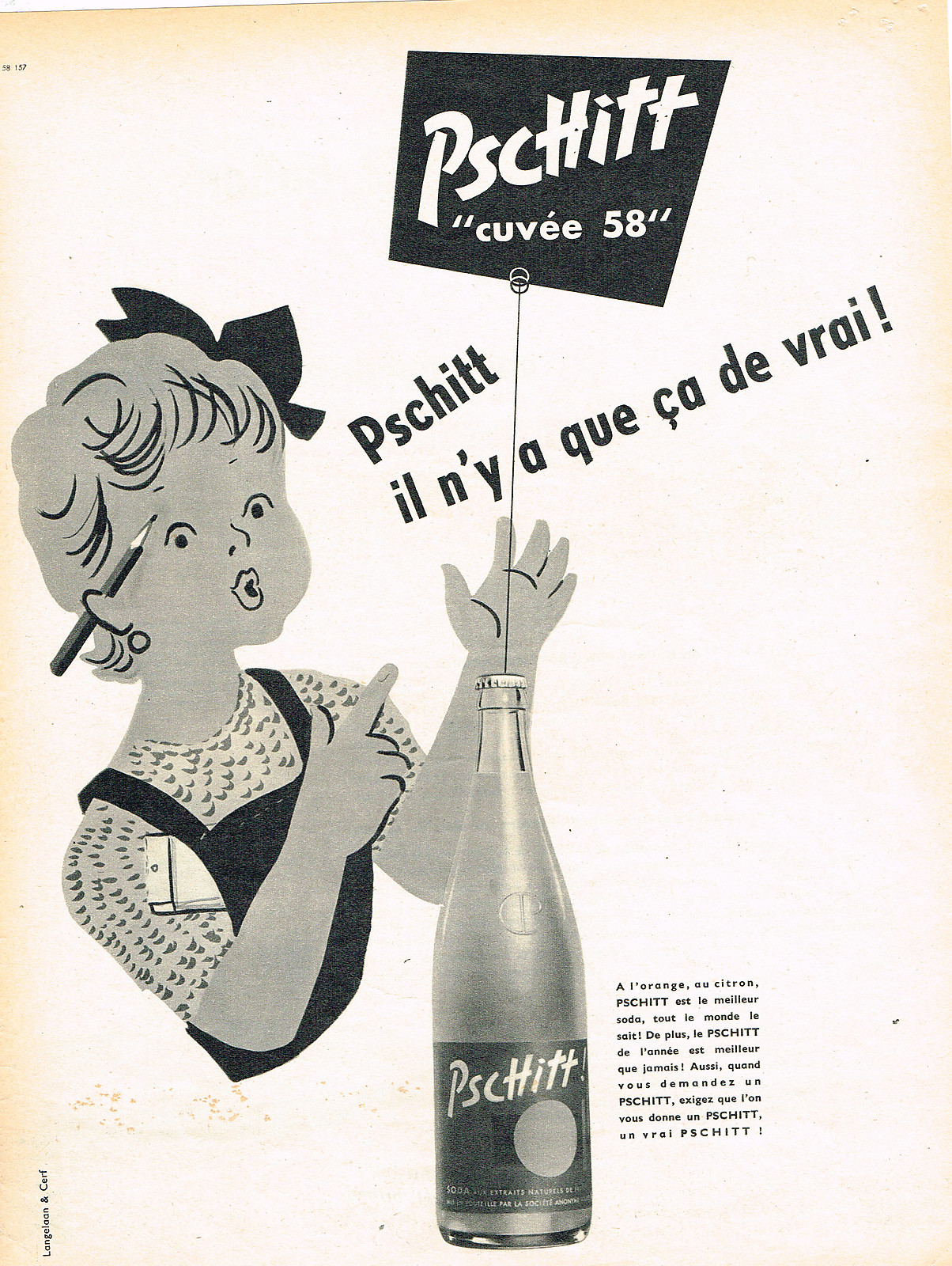 PUBLICITE ADVERTISING 075 1959 PSCHITT soda | eBay