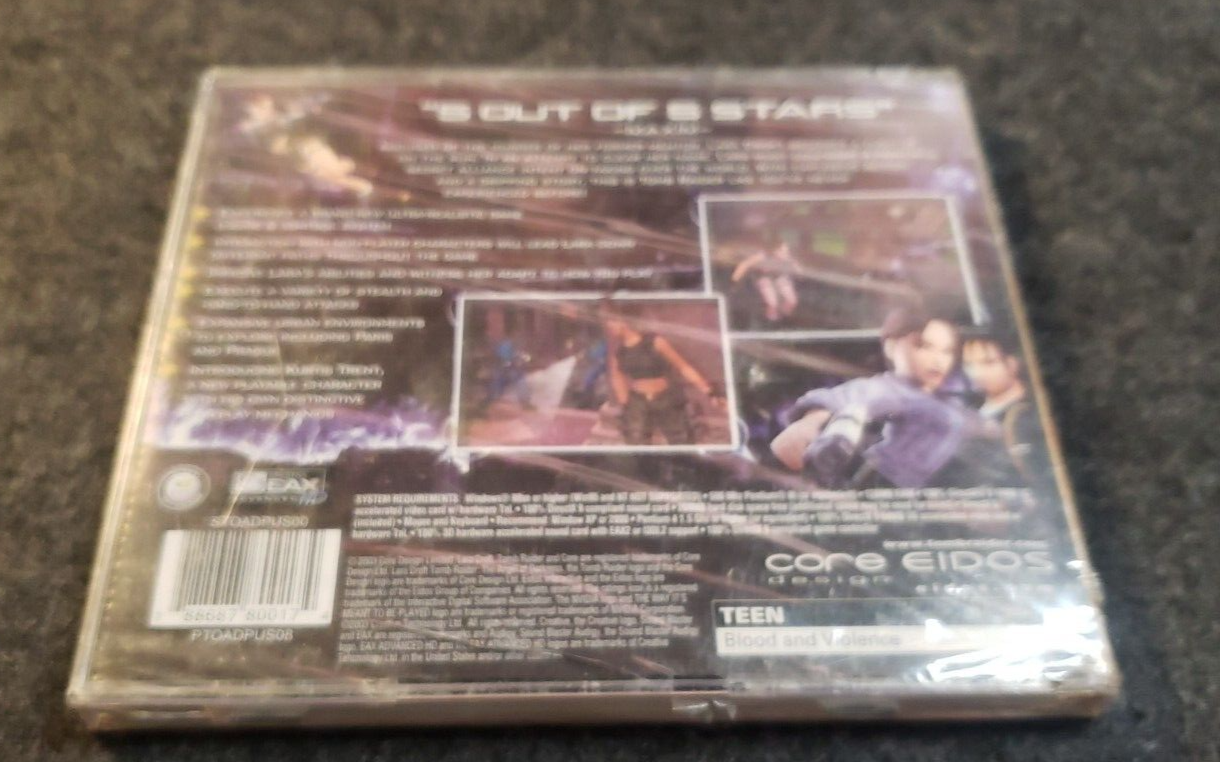 Tomb Raider the Angel of Darkness Laura Croft PC GAME Sealed Eidos ...