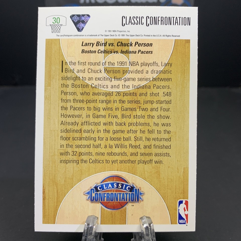 1991-92 Upper Deck Larry Bird Chuck Person #30 Boston Celtics Indiana ...