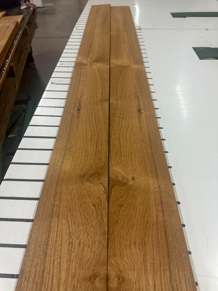 Teak Raw Wood Veneer 4 sheets 89'' x 5'' 84J | eBay