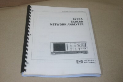 Hewlett Packard HP 8756A Scalar Network Analyzer Operating User Guide ...