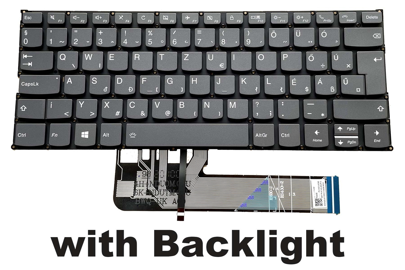 Backlit Hungarian Keyboard for Lenovo IdeaPad C340-14API 14IML 14IWL ...