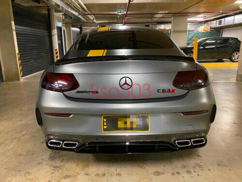 NEW Gloss Black COUPE C63S AMG V8 BITURBO Star Emblem Package C63 C205 ...