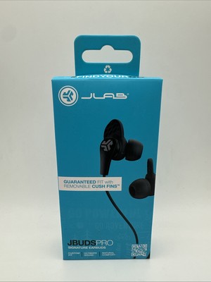 JLAB JBuds Pro Signature Earbuds Titanium 10mm Drivers Music Control ...