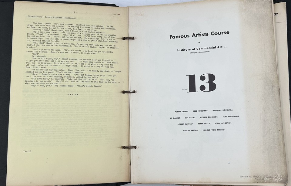 Set of 4 Vintage Institute of Commercial Arts Famous Artists Course ...